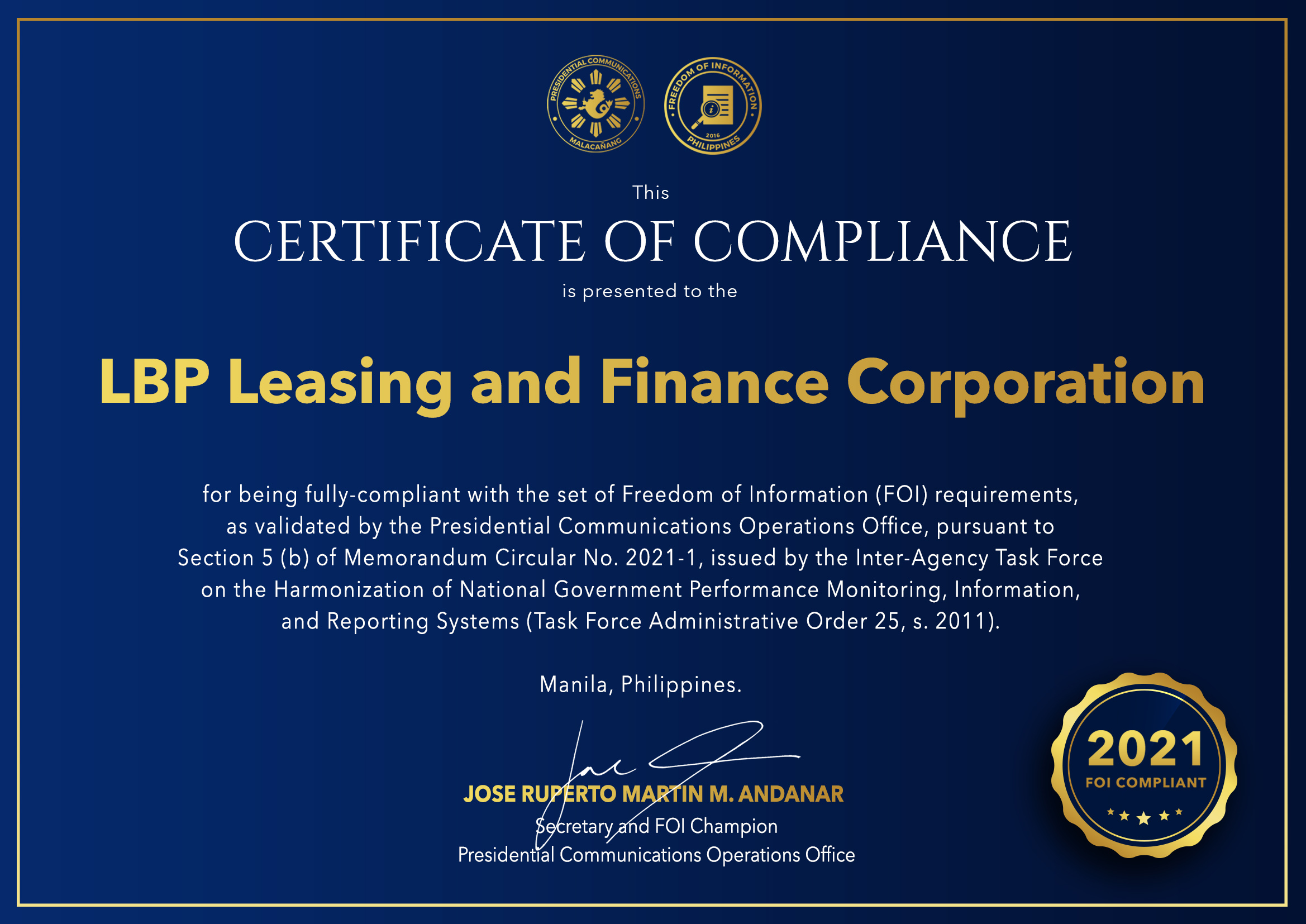 Disclosures - LBP Leasing & Finance Corporation